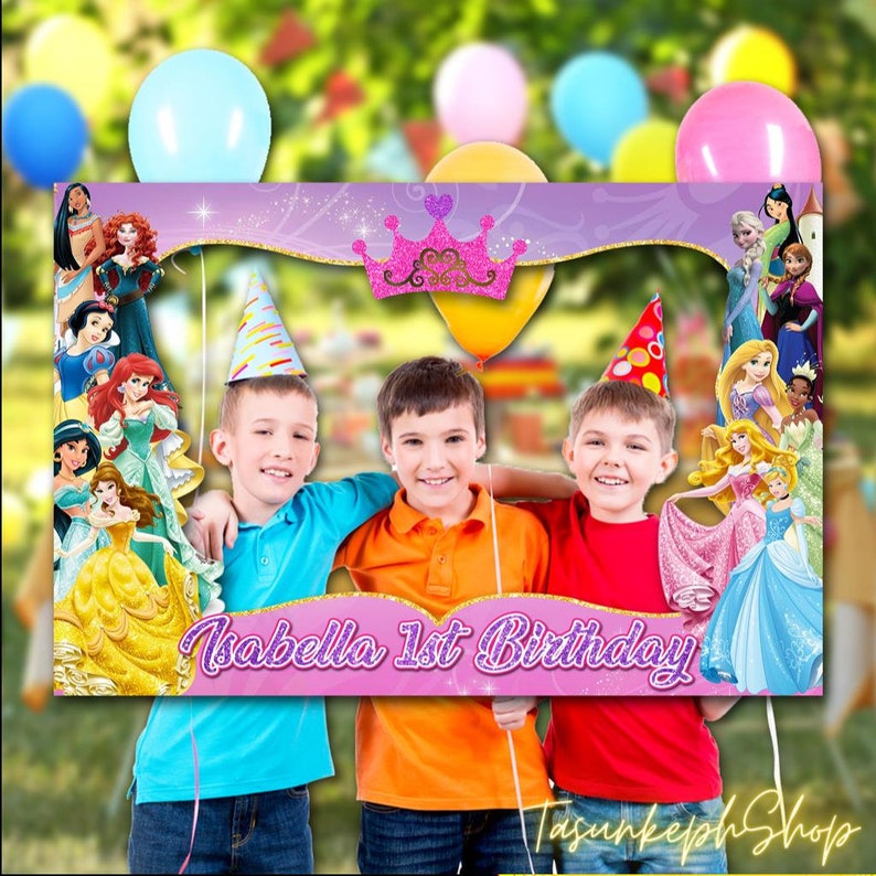 Princess Photo Booth Frame Princess Birthday Frame Princess - Etsy
