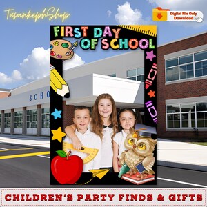 Printable Back to School Photo Booth, First Day of School Photo Prop ...