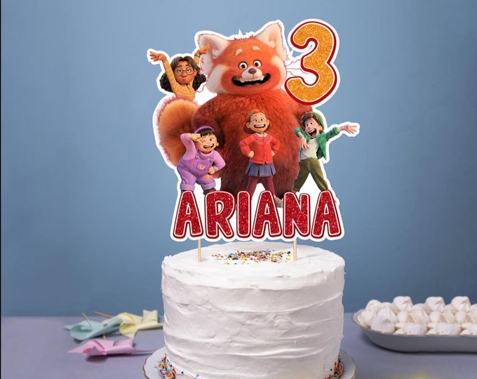 Instant Download Pdf/turning Red Cake Topper/turning Red Birthday ...