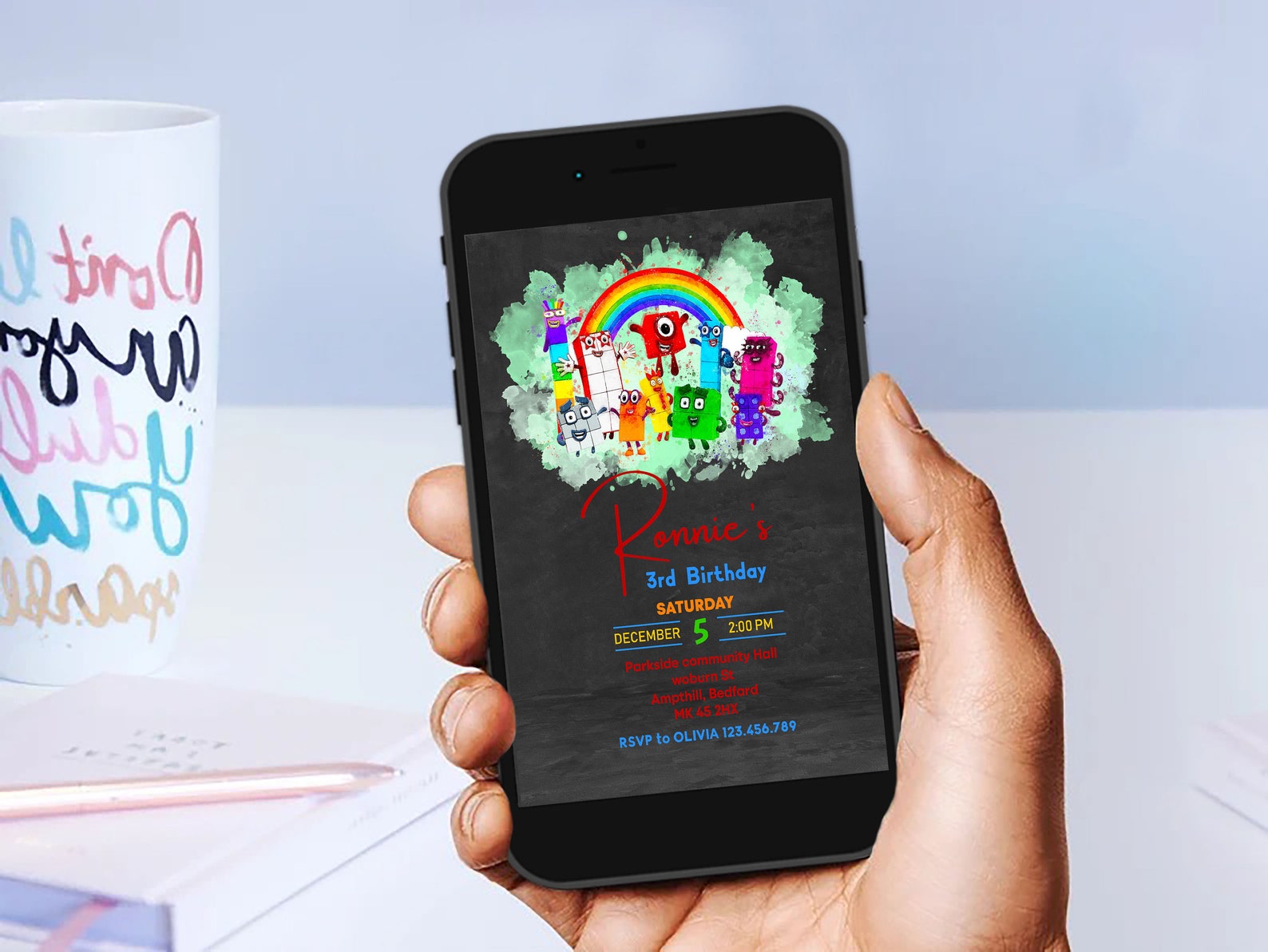 Numberblocks Video Invitation Numberblocks Video Invitation - Etsy