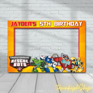Rescue Bots Transformers Birthday Photo Frame, Rescue Bots Transformers ...