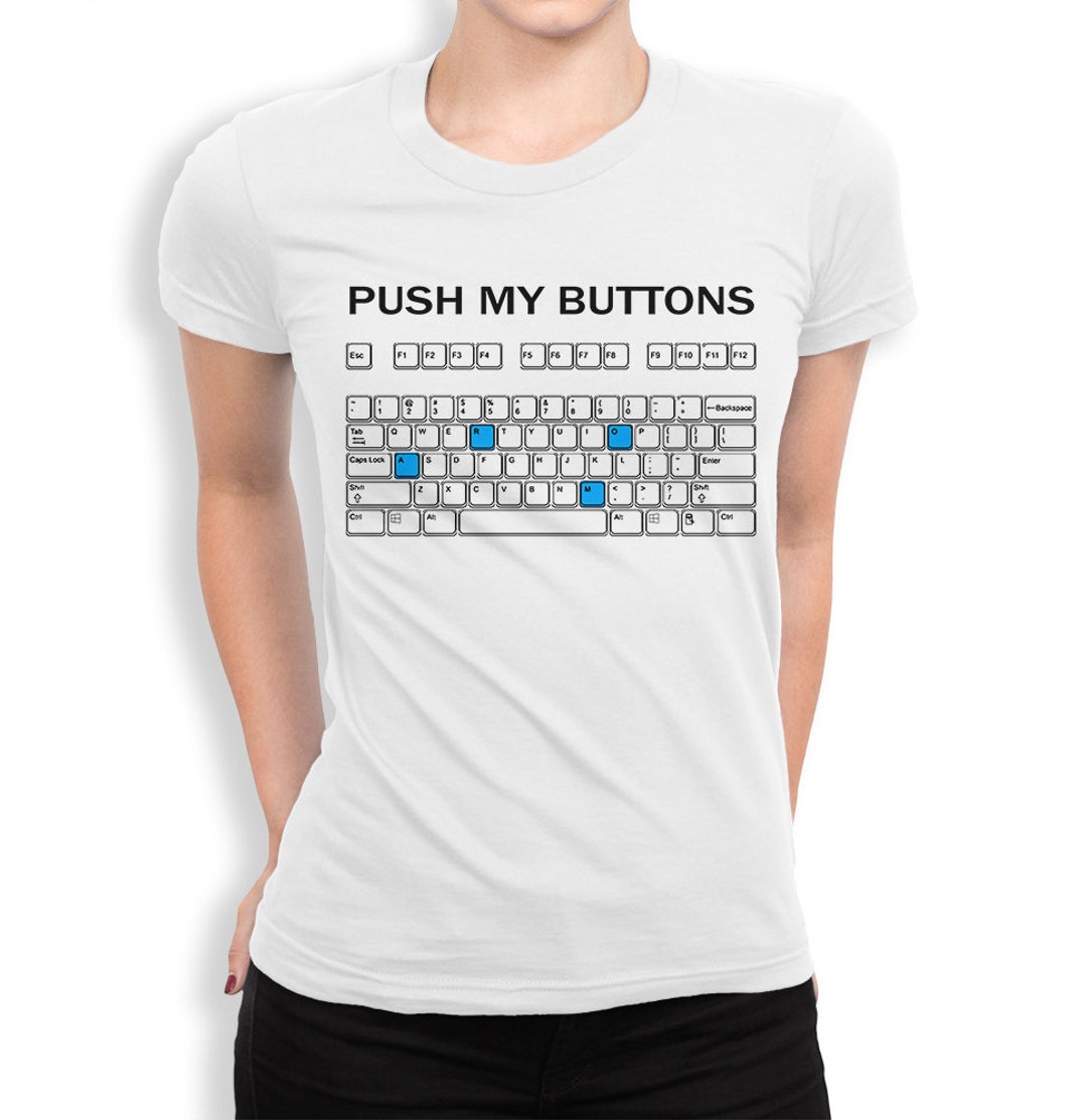 Push My Buttons Keyboard T Shirt Men S Women S All Sizes Mw 367 Etsy Israel