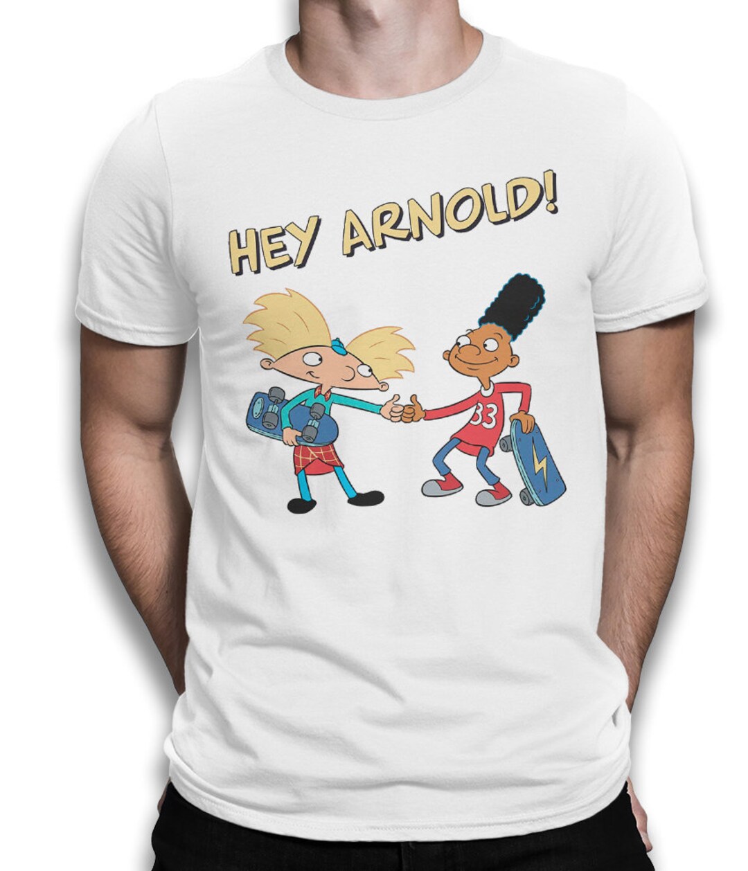 Hey Arnold T-shirt, 100% Cotton Shirt, Men's Women's All Sizes (mw-336 ...