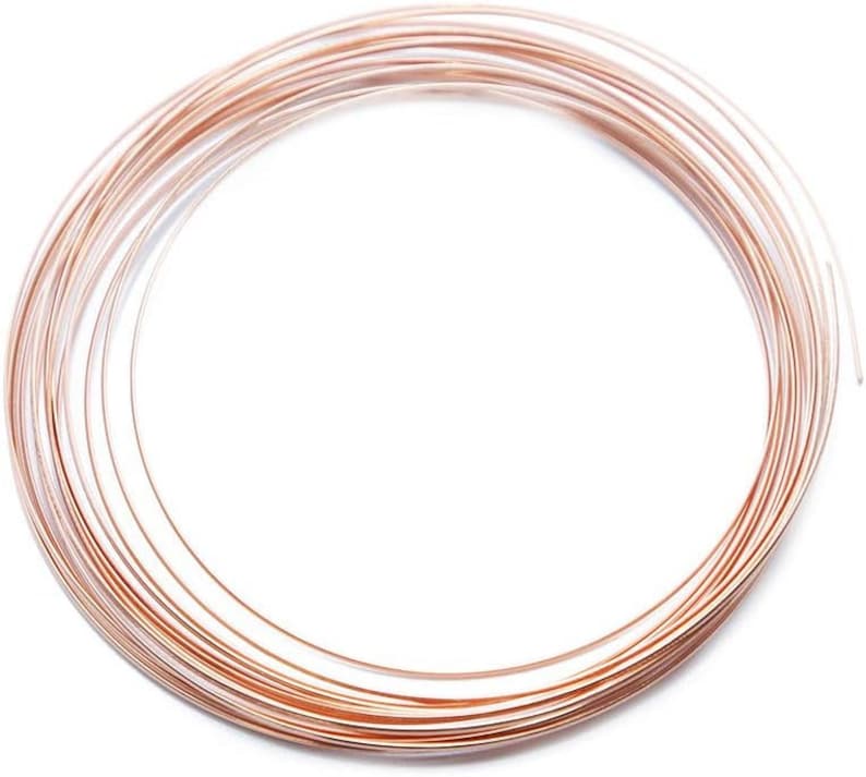 100 FT Solid Bare Copper Wire Half Round, Bright, Half Hard, Choose ...