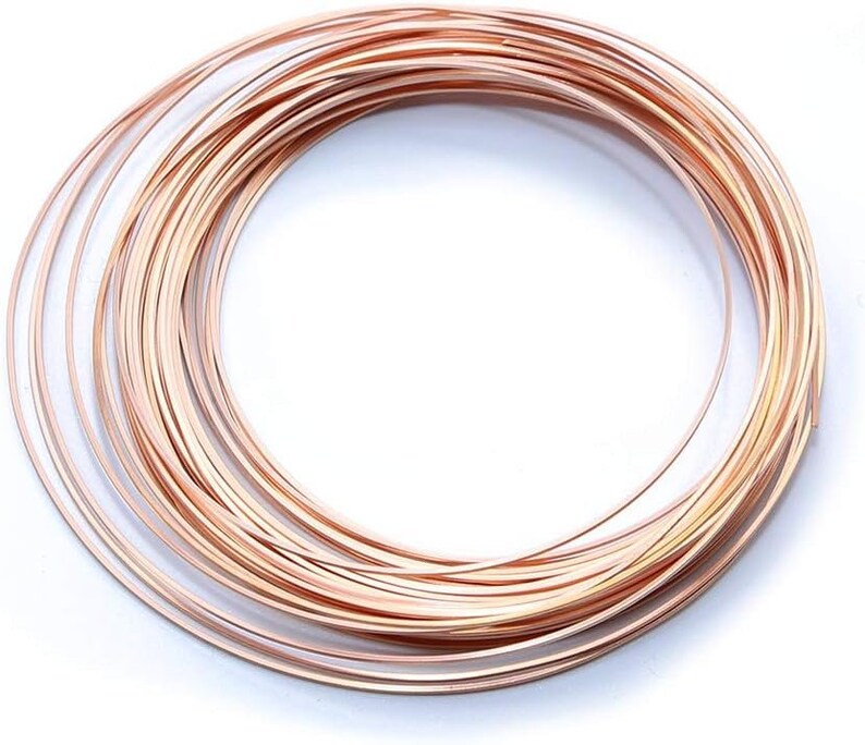 50 FT Solid Bare Copper Wire Square, Bright, Half Hard, Choose From 14 ...