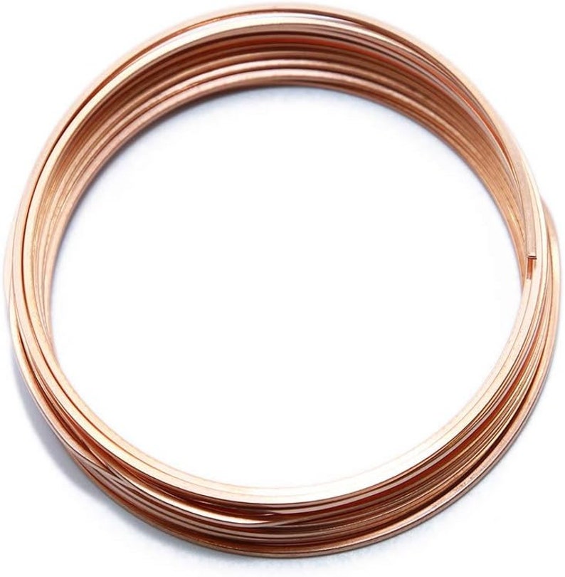 50 FT Solid Bare Copper Wire Square, Bright, Half Hard, Choose From 14 ...