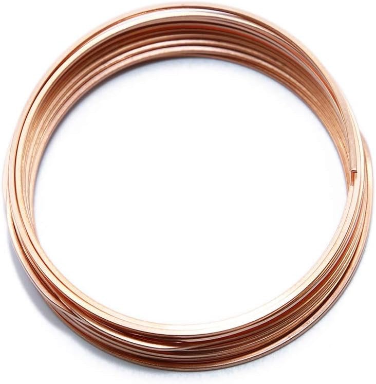 50 FT Solid Bare Copper Wire Square, Bright, Half Hard, Choose From 14 ...