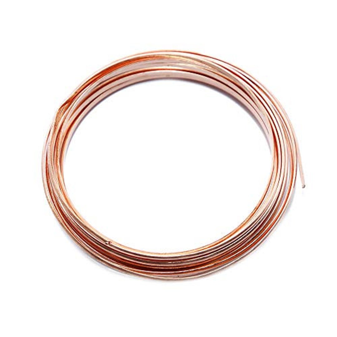 Solid Bare Copper Wire Half Round, Bright, Dead Soft 5 FT, Choose From ...