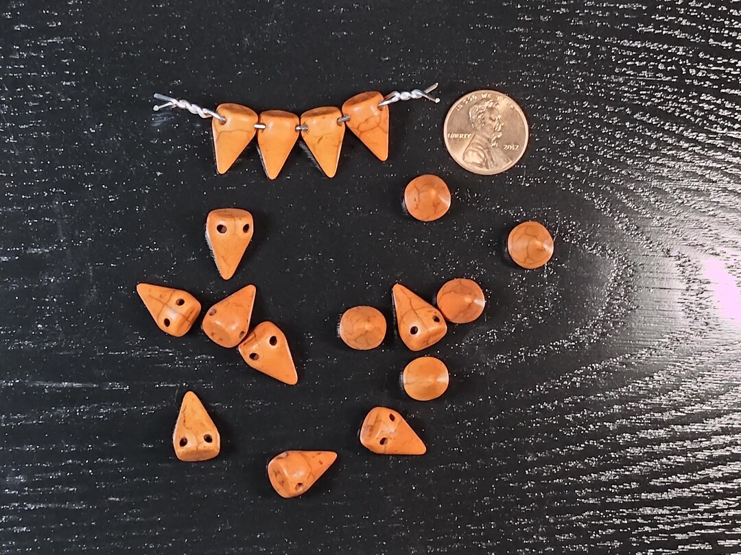 Howlite Spike Beads, 8x13mm Double Hole (50 Qty) - Etsy