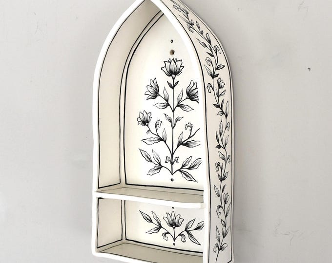Ceramic Altar / Shrine Vintage Black Flowers Home Decor - Etsy