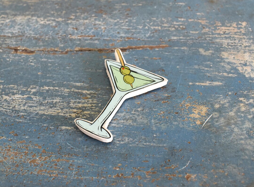 Ceramic Martini Cocktail Magnet Home Decor Handmade Gifts - Etsy
