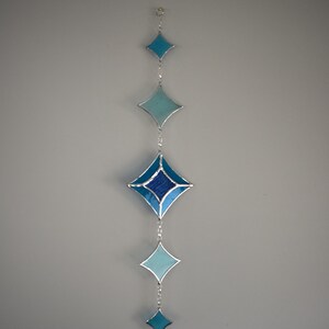 Stained Glass Blue Star Wall Hanging Handmade Decor - Etsy