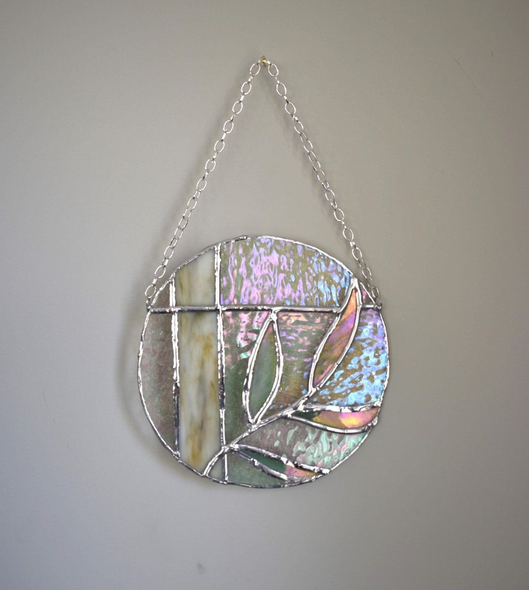 Stained Glass Art Deco Wall Hanging Handmade Gift - Etsy