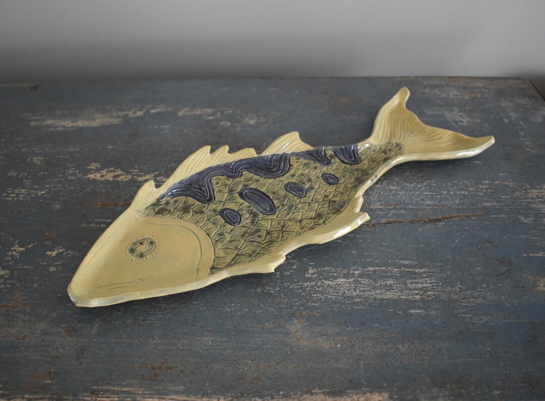 Ceramic Fish Plate Blue Lagoon Handmade Dish - Etsy
