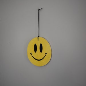 Ceramic Smiley Face Wall Hanging Home Decor Yellow Art - Etsy