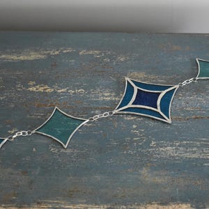 Stained Glass Blue Star Wall Hanging Handmade Decor - Etsy