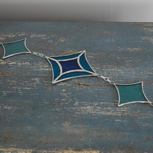 Stained Glass Blue Star Wall Hanging Handmade Decor - Etsy