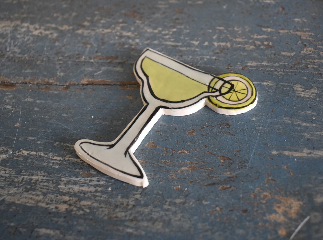 Ceramic Margarita Cocktail Magnet Handmade Clay Home Decor Gifts - Etsy