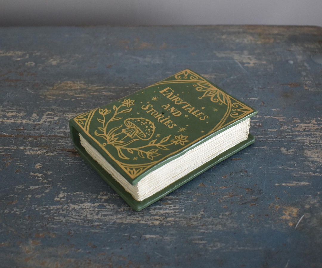 Ceramic Book Incense Stick Holder Fairytales Book Black Home Decor Zen ...