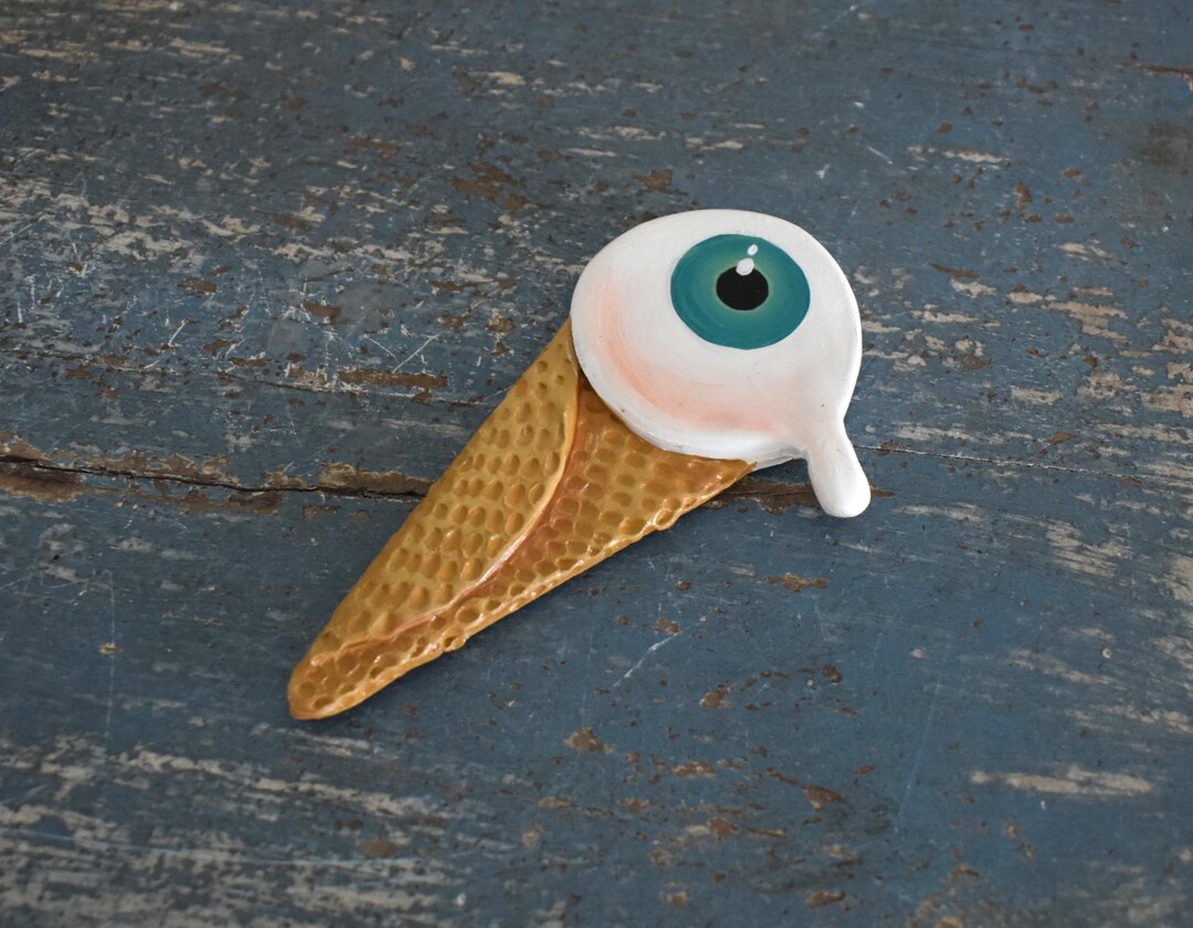 Ceramic Ice Cream Eye Scream Ceramic Magnet - Etsy