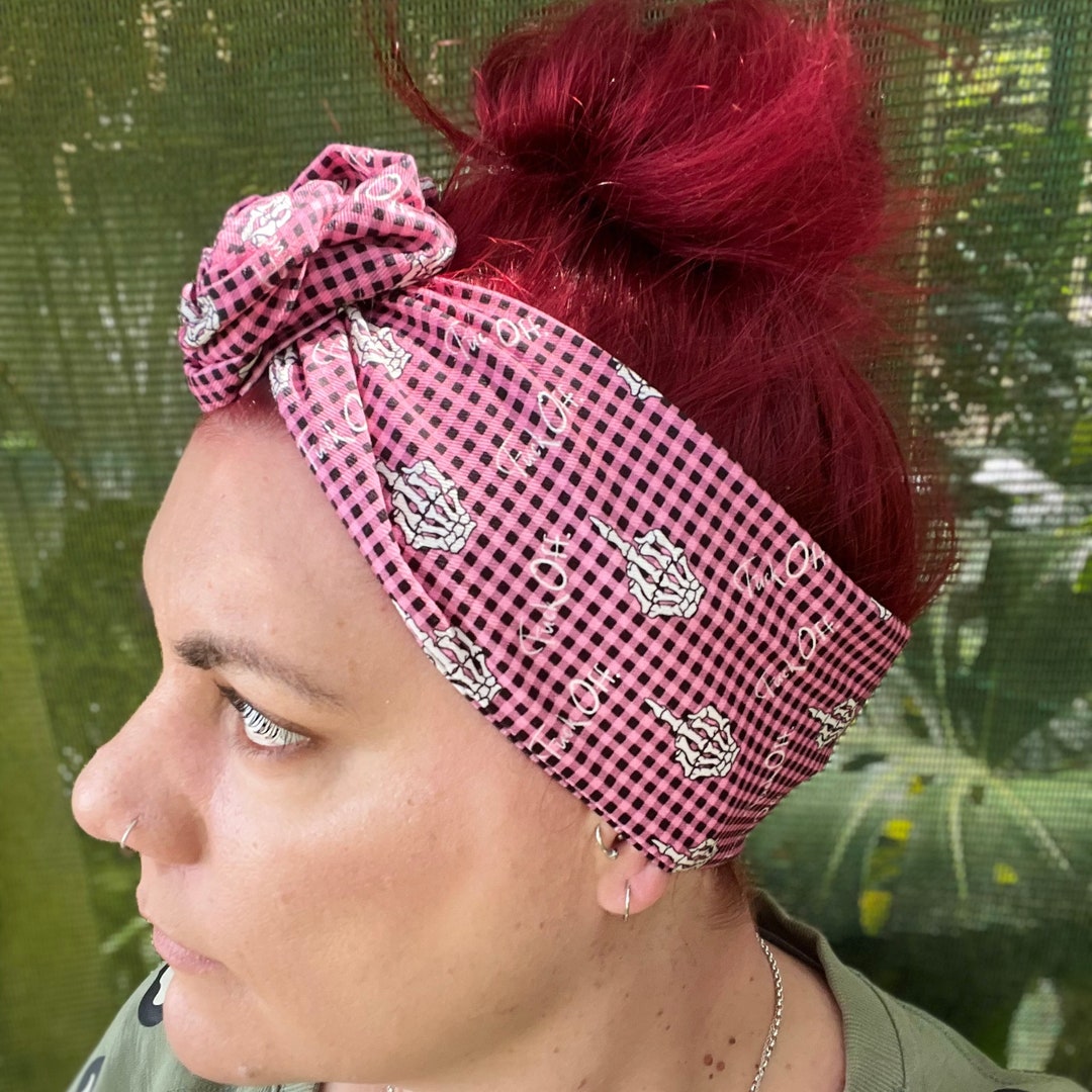 Pink Swears Wide Wire Hair Wrap Wire Headband Wired Head Wrap Wide ...