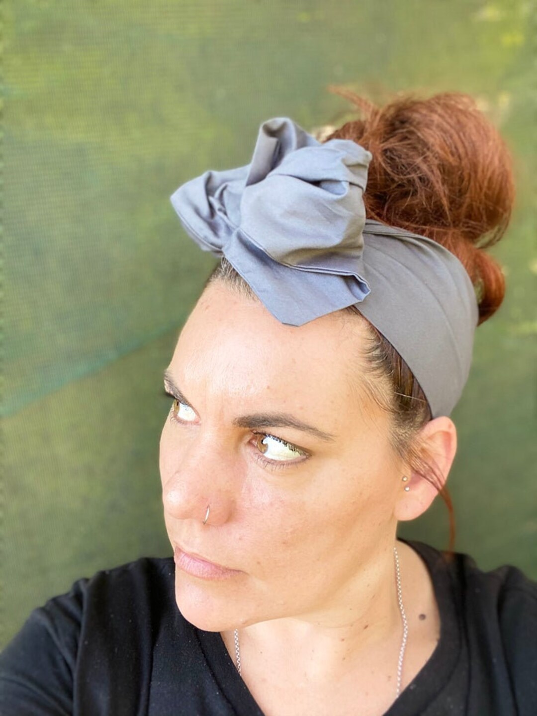 Light Grey Wide Wire Hair Wrap Wire Headband Wired Head Wrap Wide Wired ...