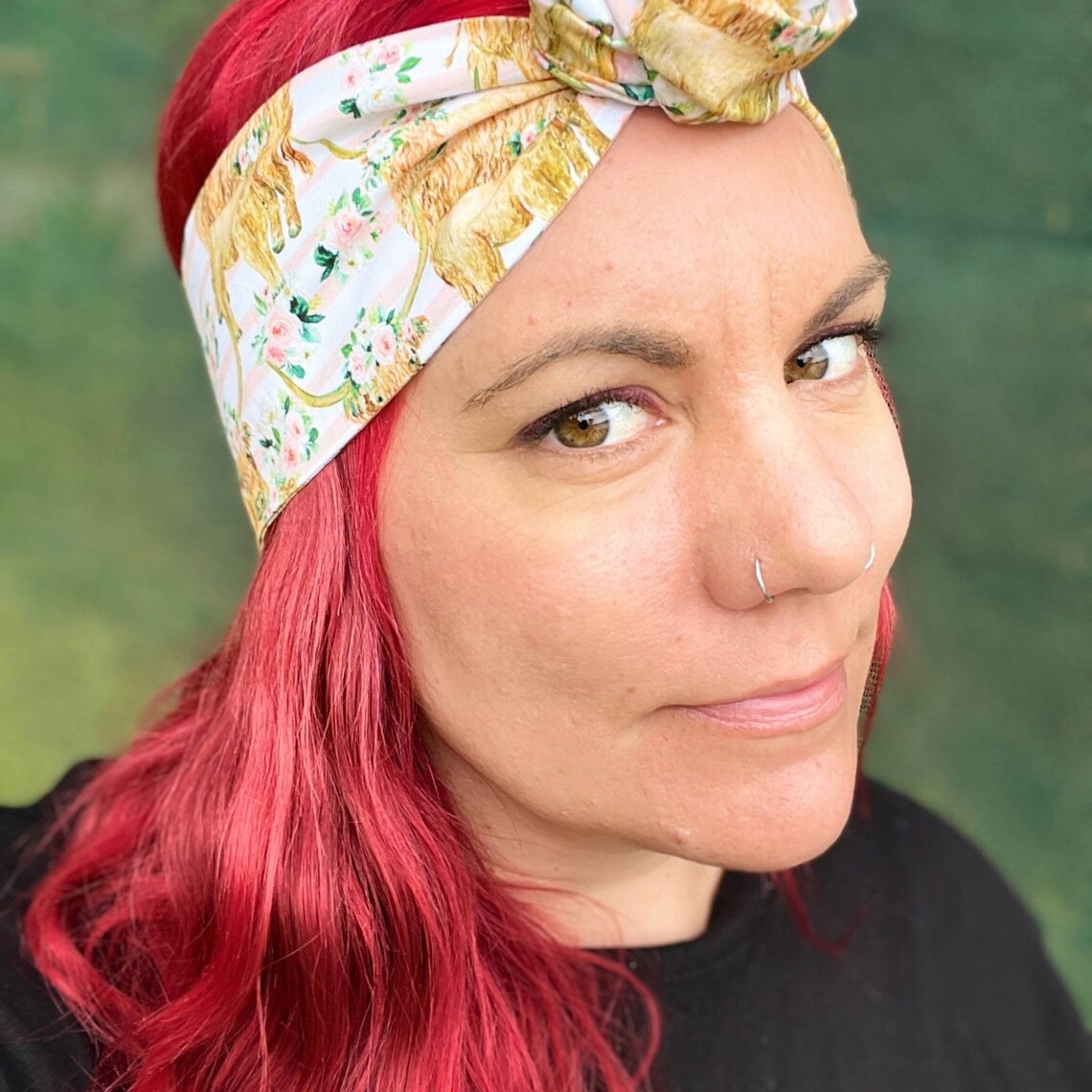 Highland Cow Wide Wire Hair Wrap Wire Headband Wired Head Wrap Wide ...