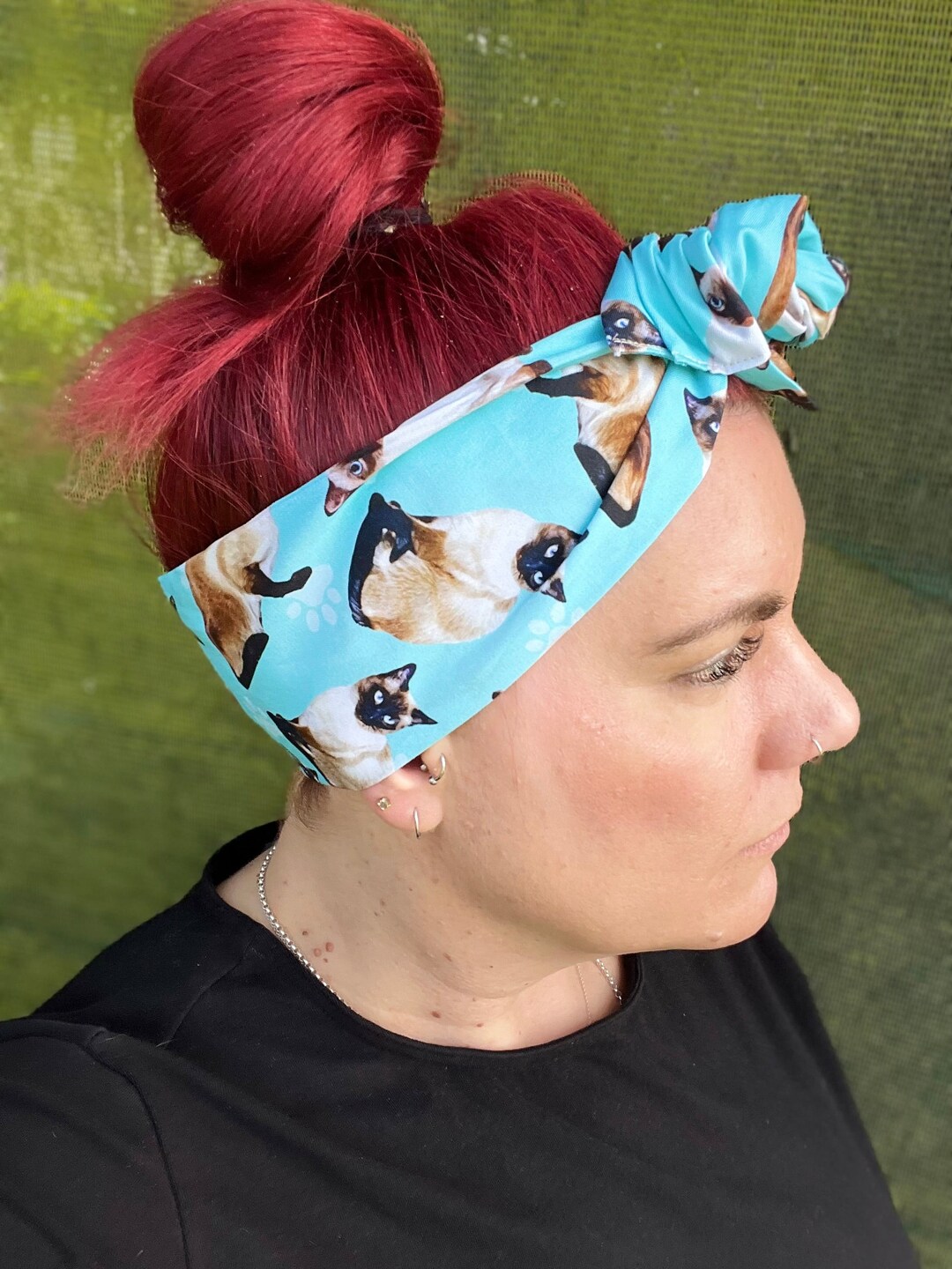 Siamese Cat Wide Wire Hair Wrap Wire Headband Wired Head Wrap Wide ...