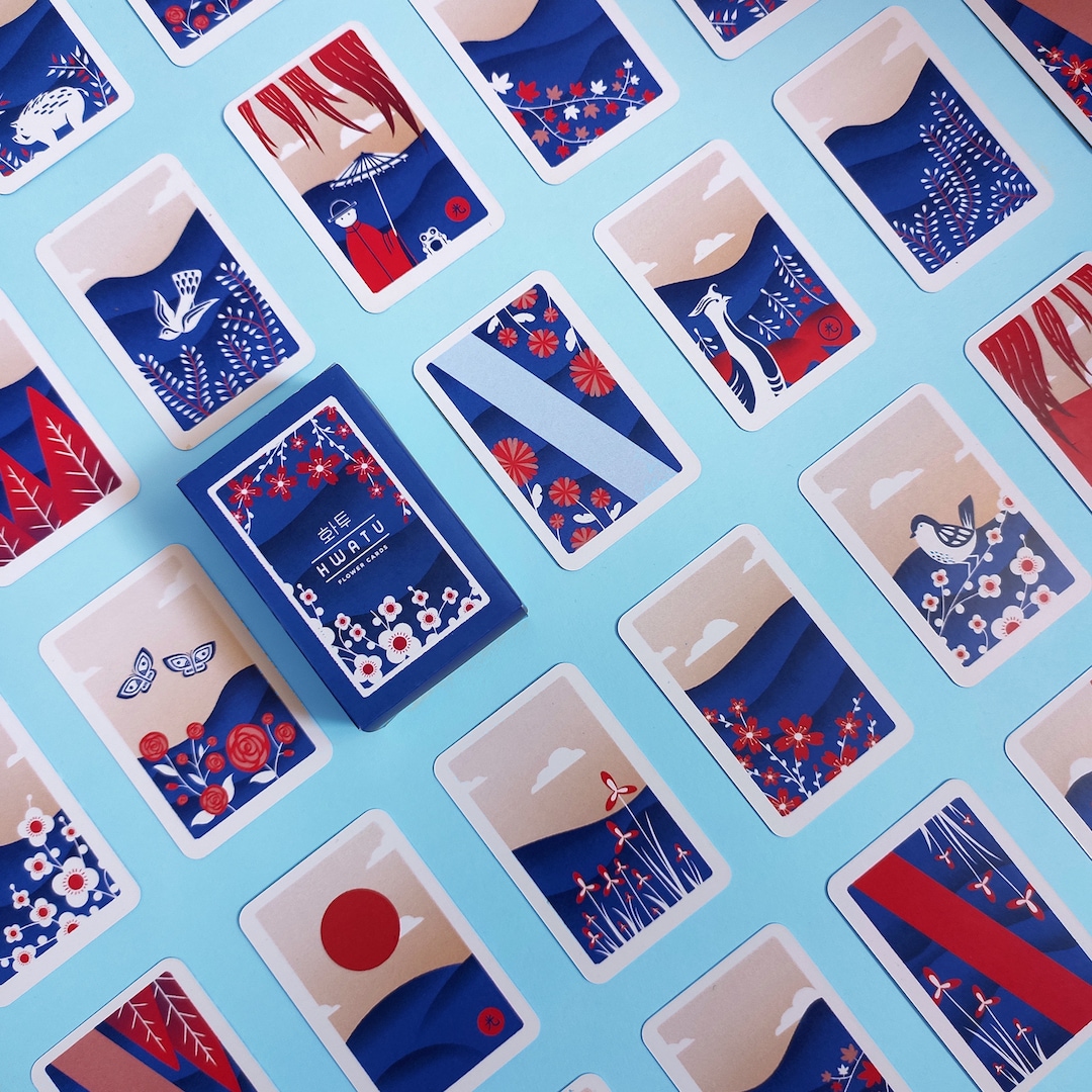 HWATU Flower Cards - Korean Traditional Playing Cards | Hwatoo | Korean ...
