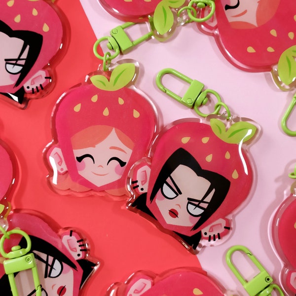 Nana Strawberry Keychain - Etsy
