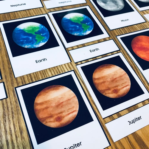 Montessori Solar System 5 Part Cards - Etsy