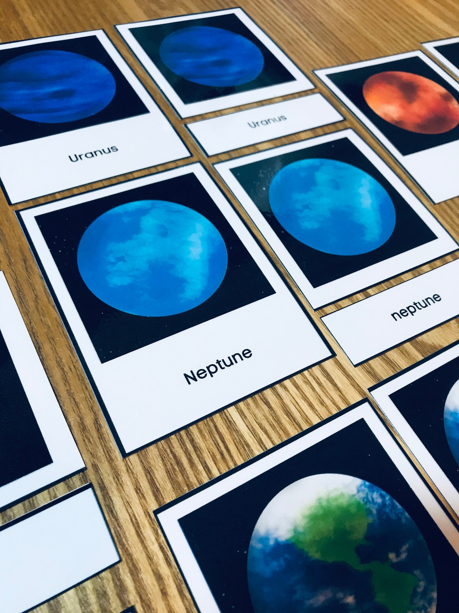 SOLAR SYSTEM Montessori 3-part Cards Planets Sun Moon - Etsy