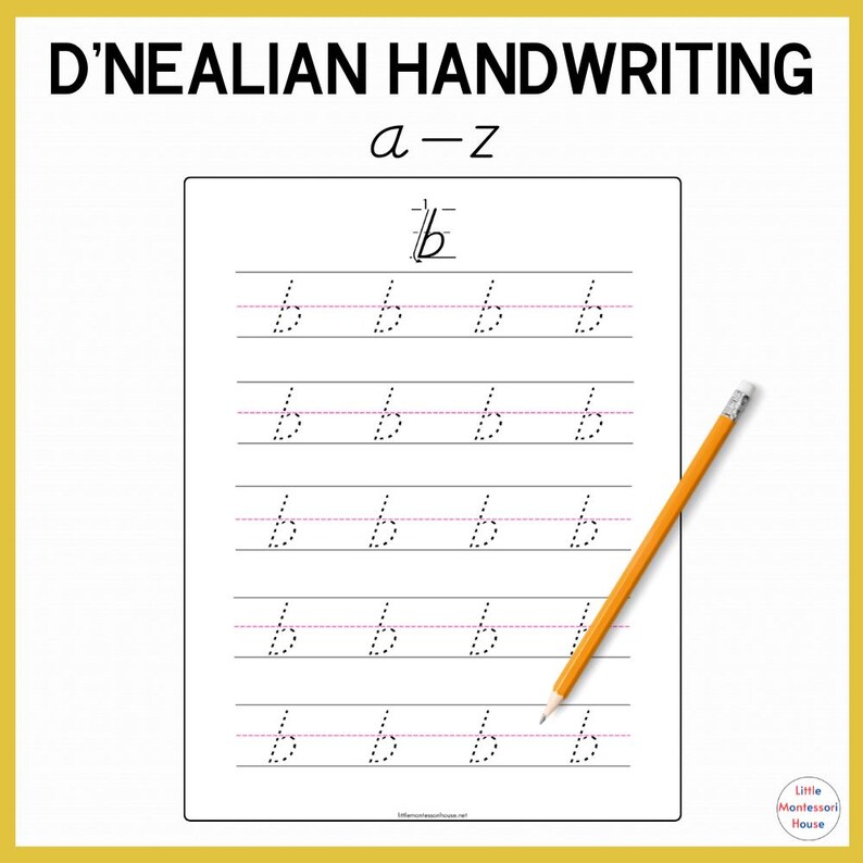 D'NEALIAN Dot & Line Letter Formation Modern Manuscript Lower Case ...