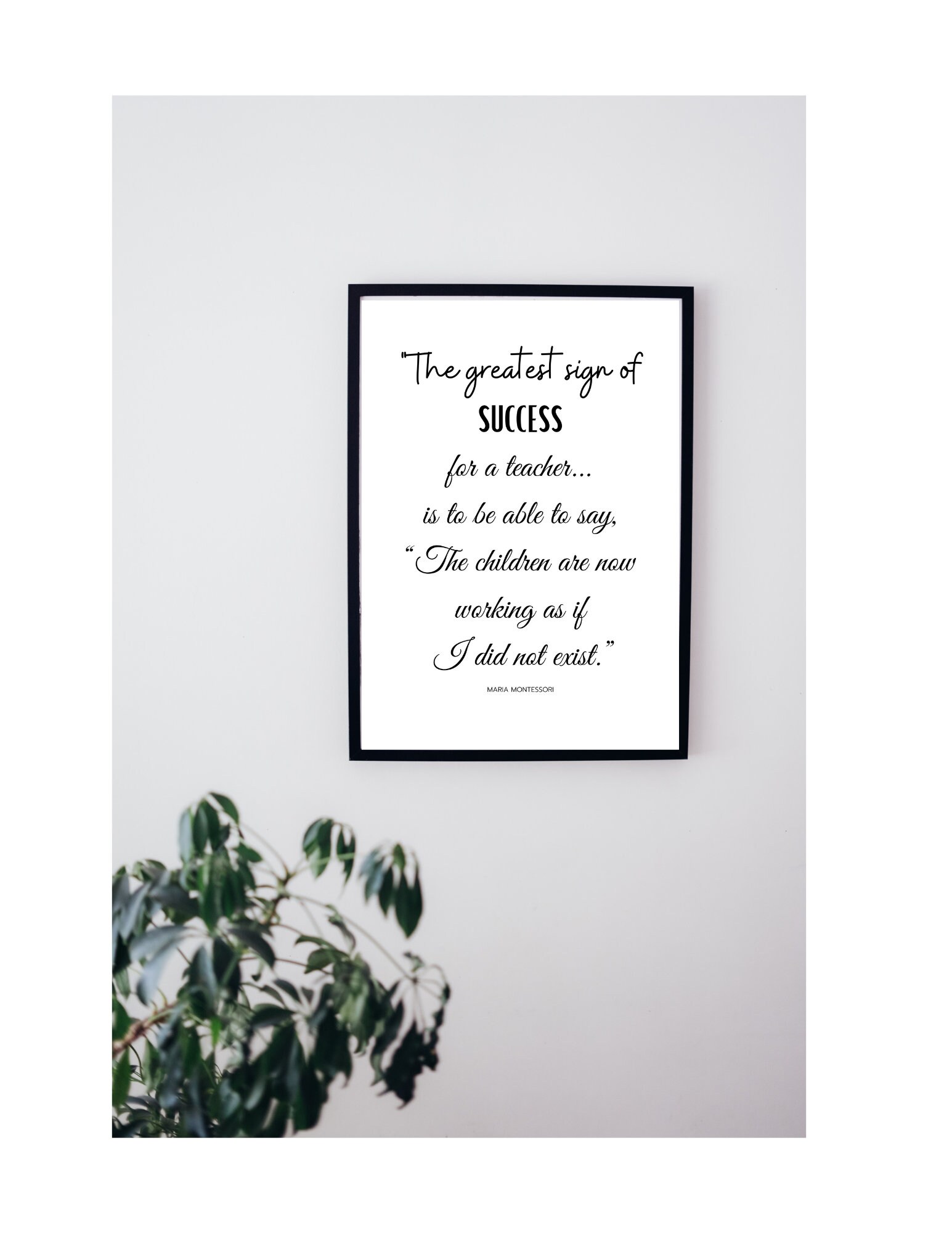 MONTESSORI QUOTES Classroom Wall Art Printable Quotes Educational ...