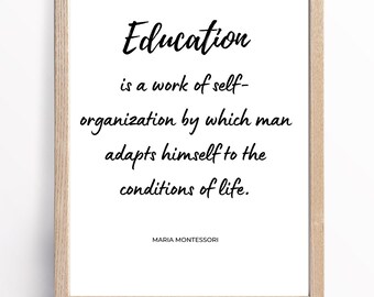 Classroom Poster, Montessori Quotes Wall Art, Printable Educational ...