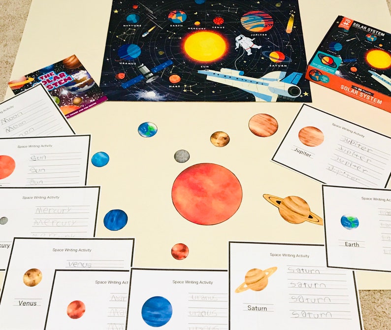 SPACE VOCABULARY Planets Writing Montessori Solar System Unit Space ...