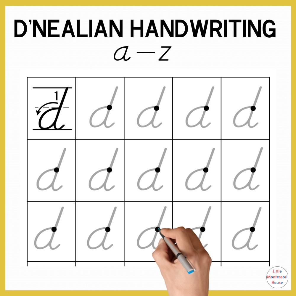 D'NEALIAN HANDWRITING Letter Formation Modern Manuscript Lower Case ...