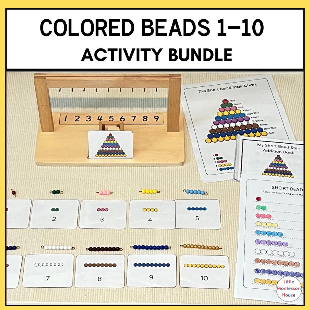 COLORED BEADS 1-10 Activity Bundle Montessori Primary Math - Etsy