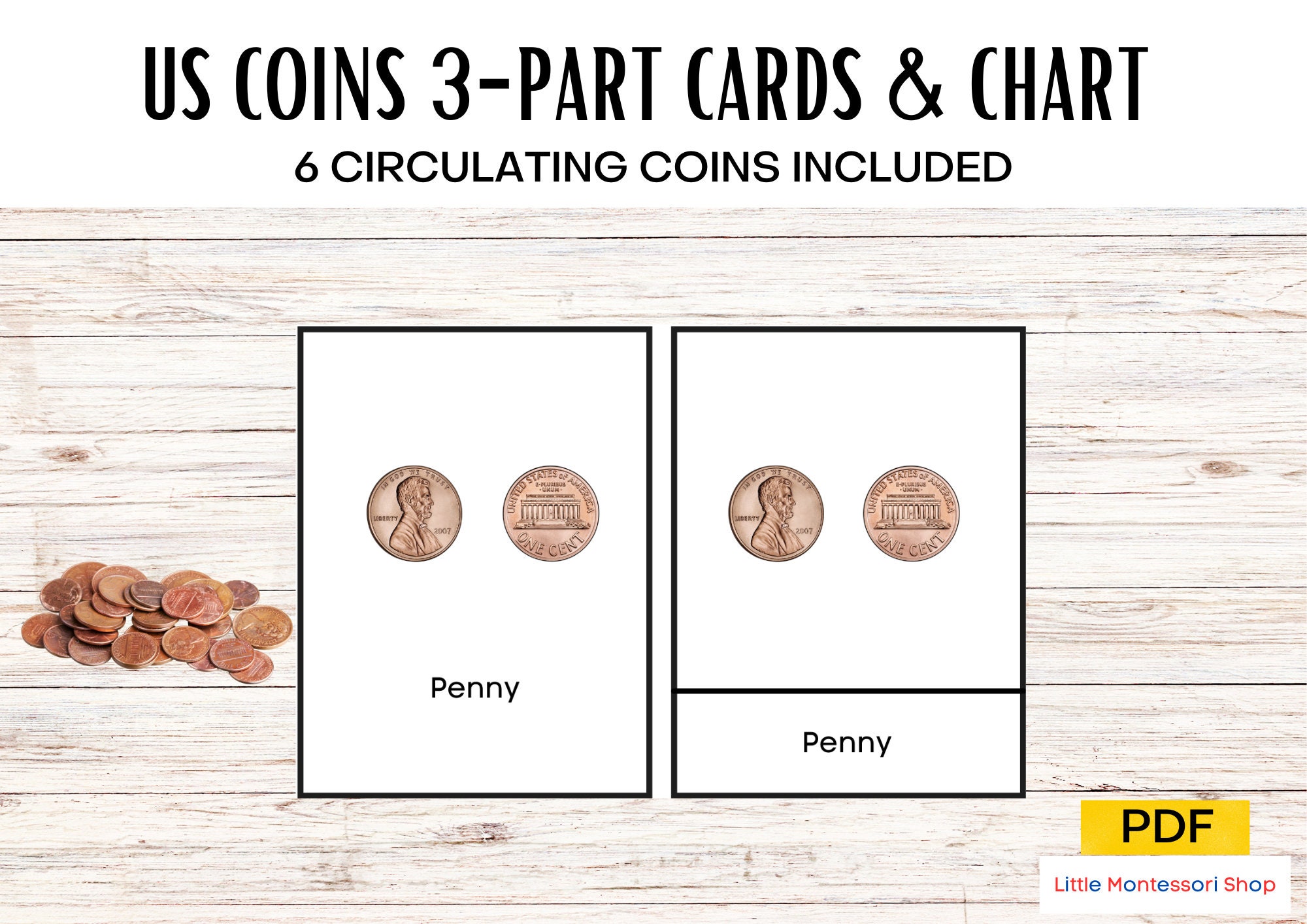 US Currency Coins 3-part Cards & Chart Counting Money Activity Work - Etsy