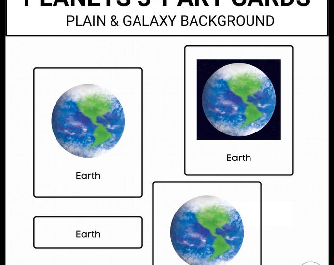 3-part Cards: the Solar System (printable PDF) - Etsy Canada