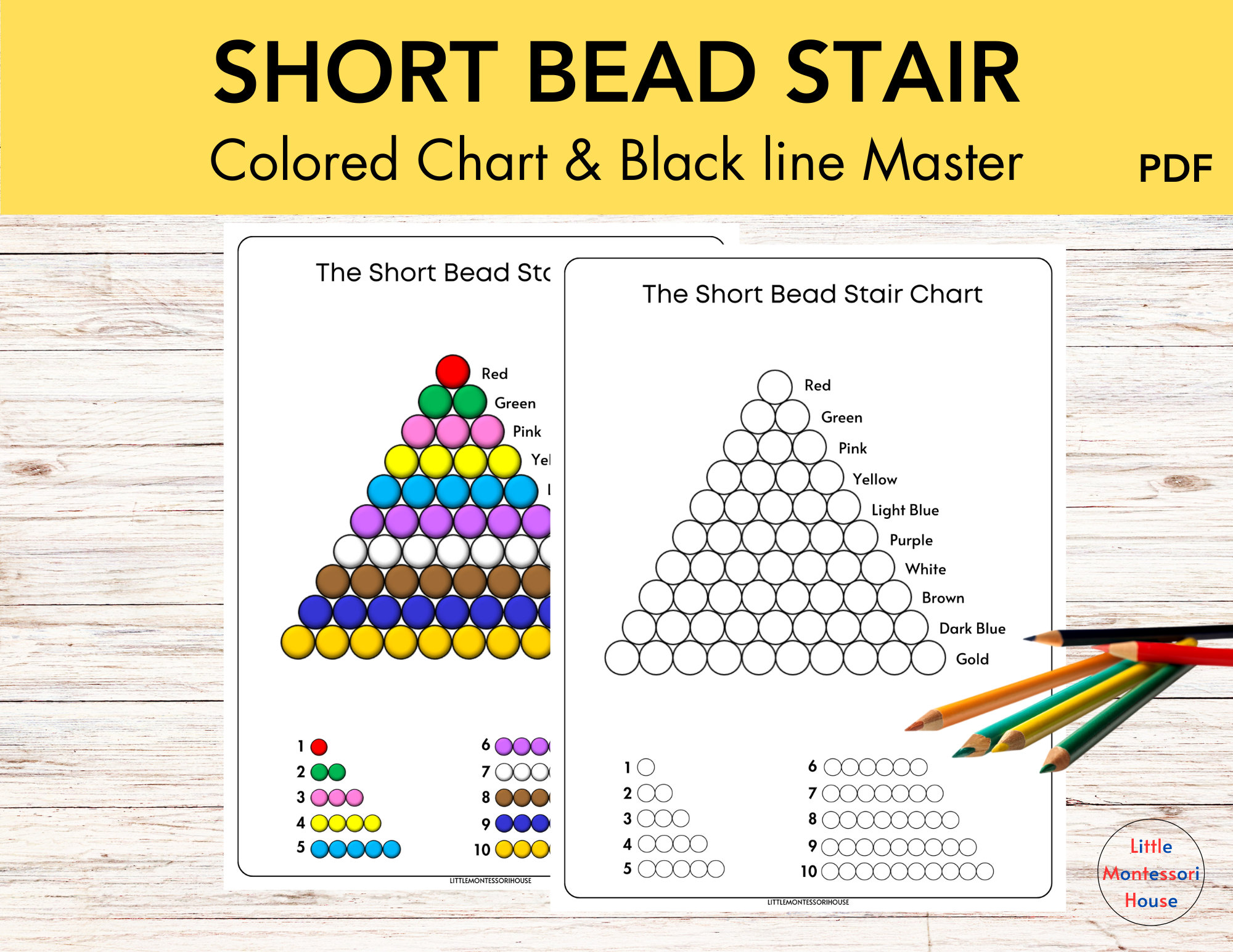 COLORED BEADS Chart Guide Math Chart Poster With Black Line Master - Etsy