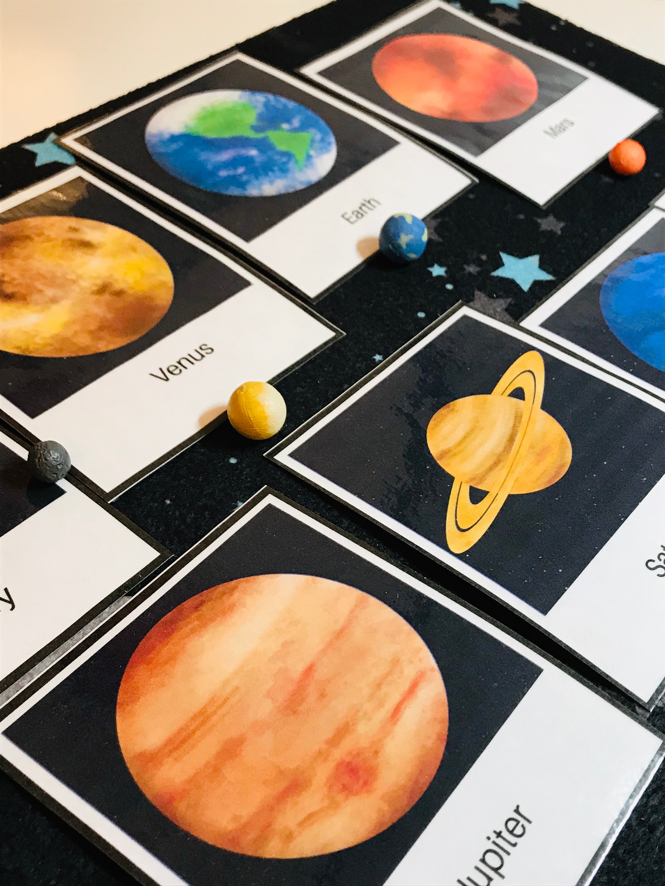 Solar System Planets Flash Cards: Montessori Learning (instant Download ...