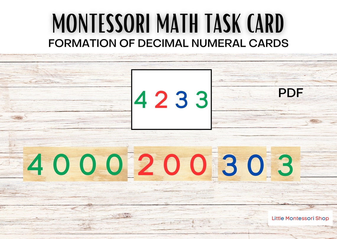 56 MONTESSORI MATH Formation of Numerals Task Cards Math - Etsy