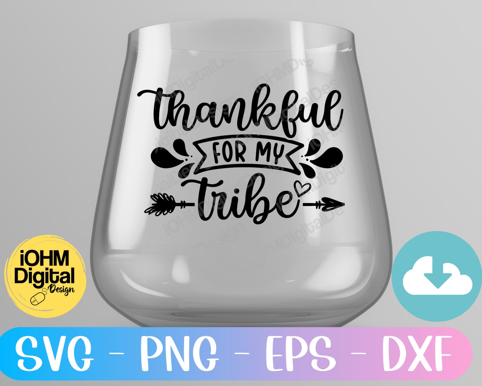 Thankful for My Tribe Svg Png Eps Dxf Cut File Be Thankful | Etsy