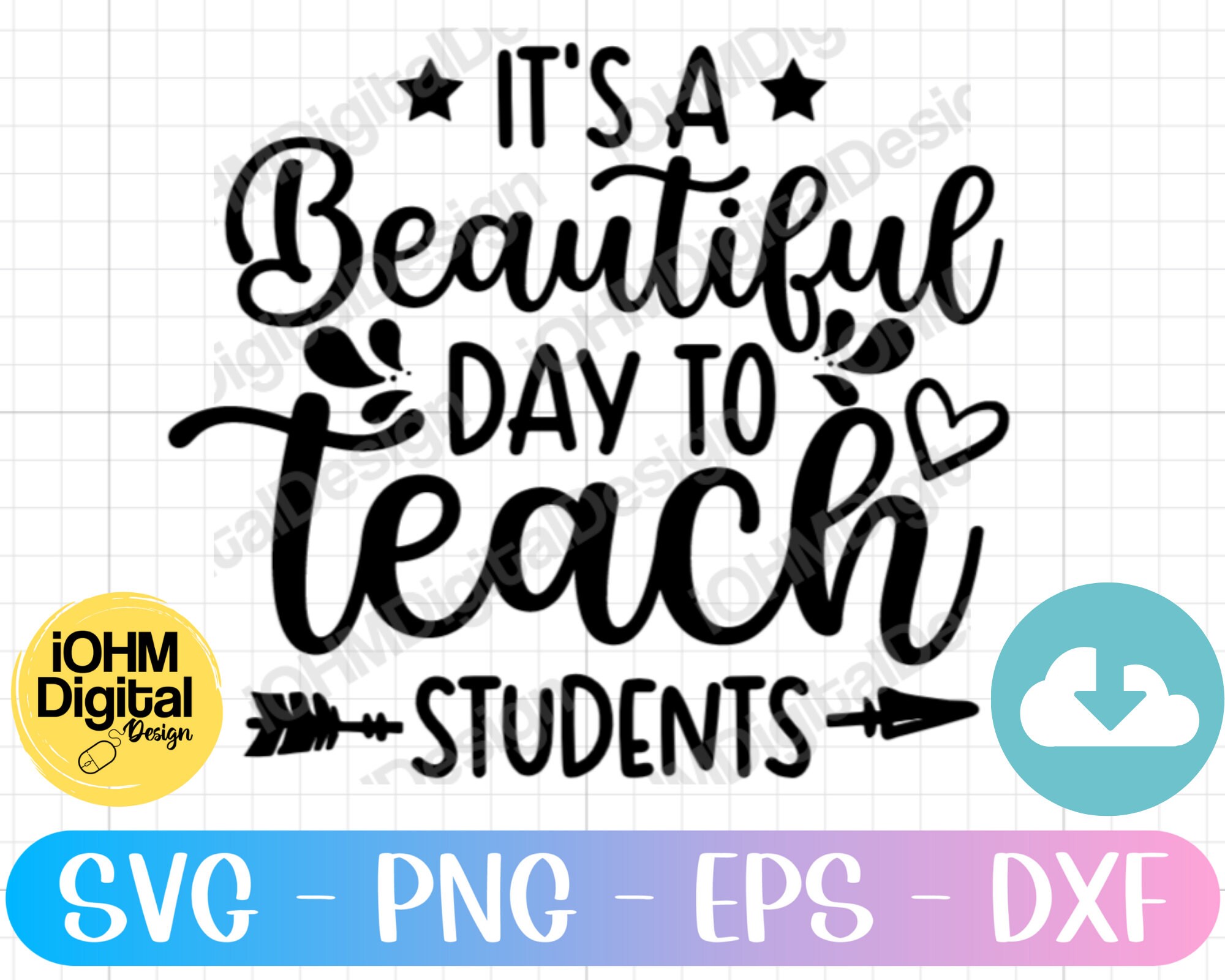 It's A Beautiful Day to Teach Students Svg Png Eps Dxf Cut - Etsy