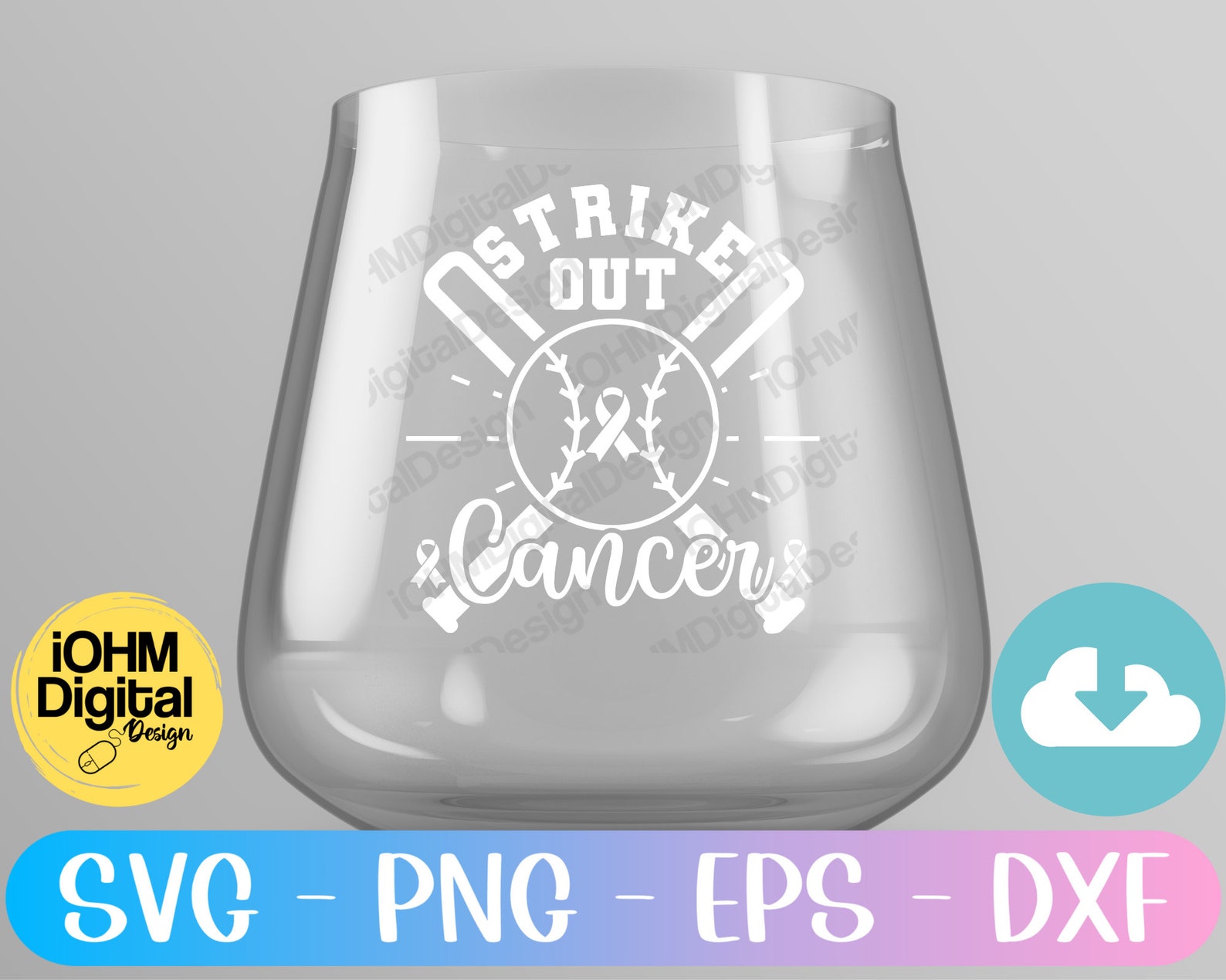 Strike Out Cancer Svg Png Eps Dxf Cut File Cancer Survivor - Etsy