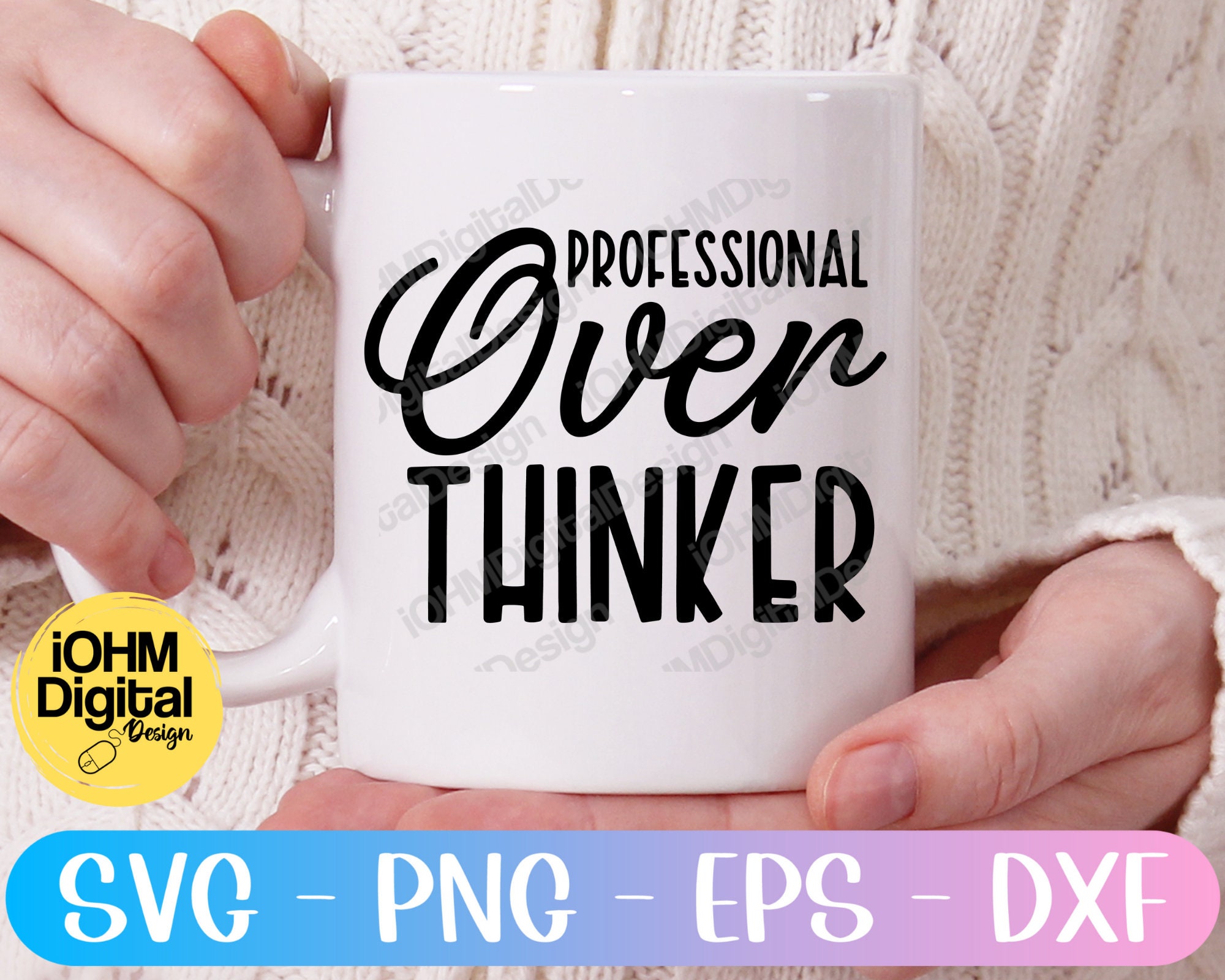 Professional Overthinker Svg Png Eps Dxf Cut File Sarcastic | Etsy