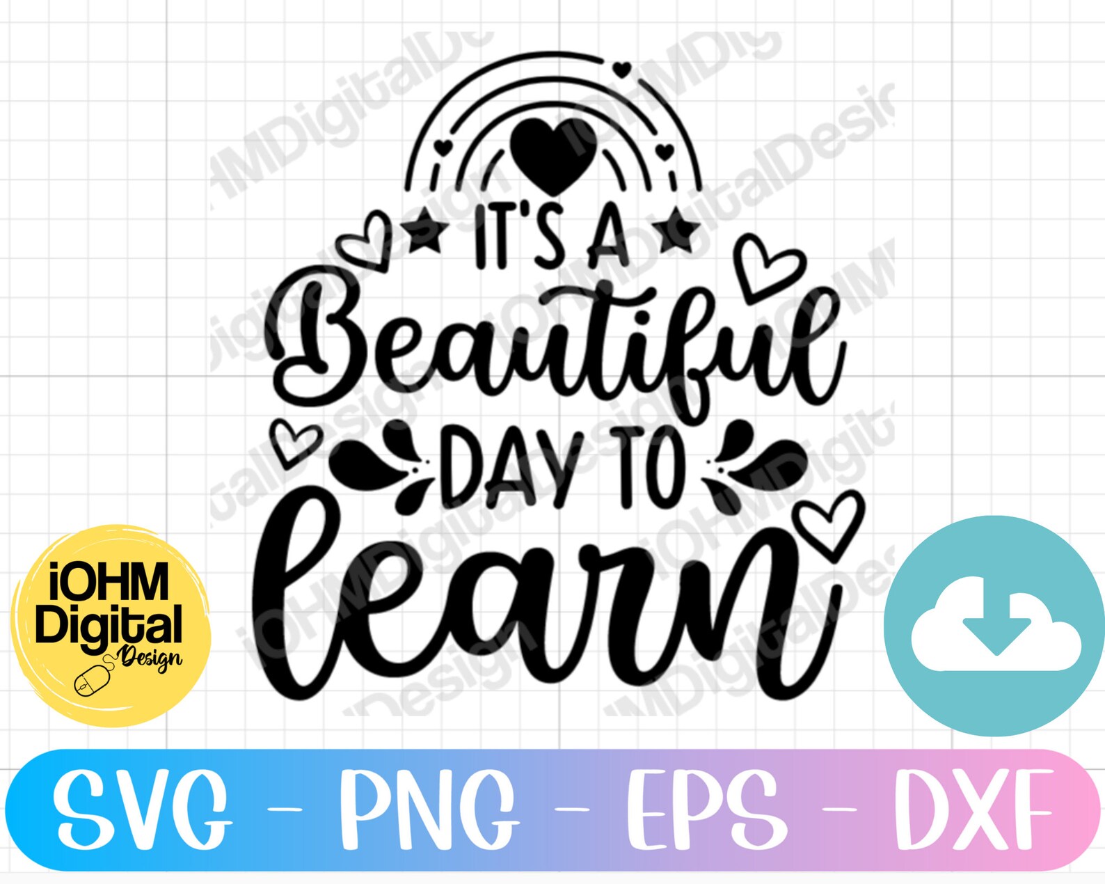 It's A Beautiful Day To Learn Svg Png Eps Dxf Cut File | Etsy