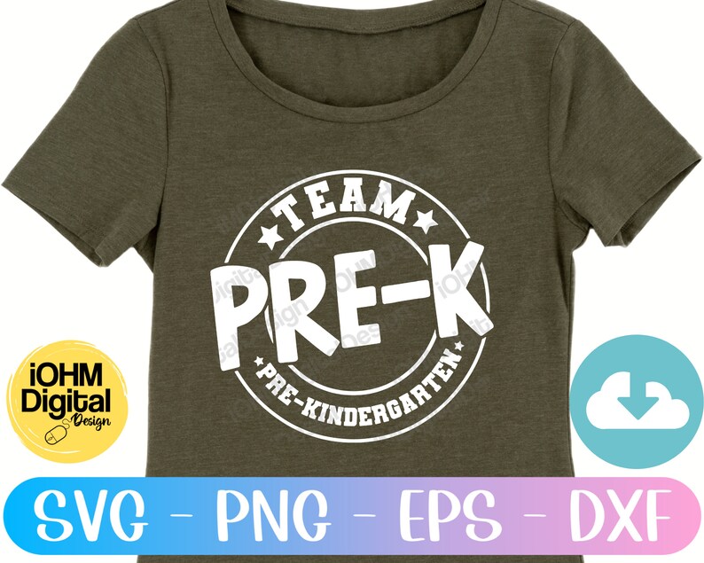 Team Pre-k Svg Png Eps Dxf Cut File Back to School Svg - Etsy