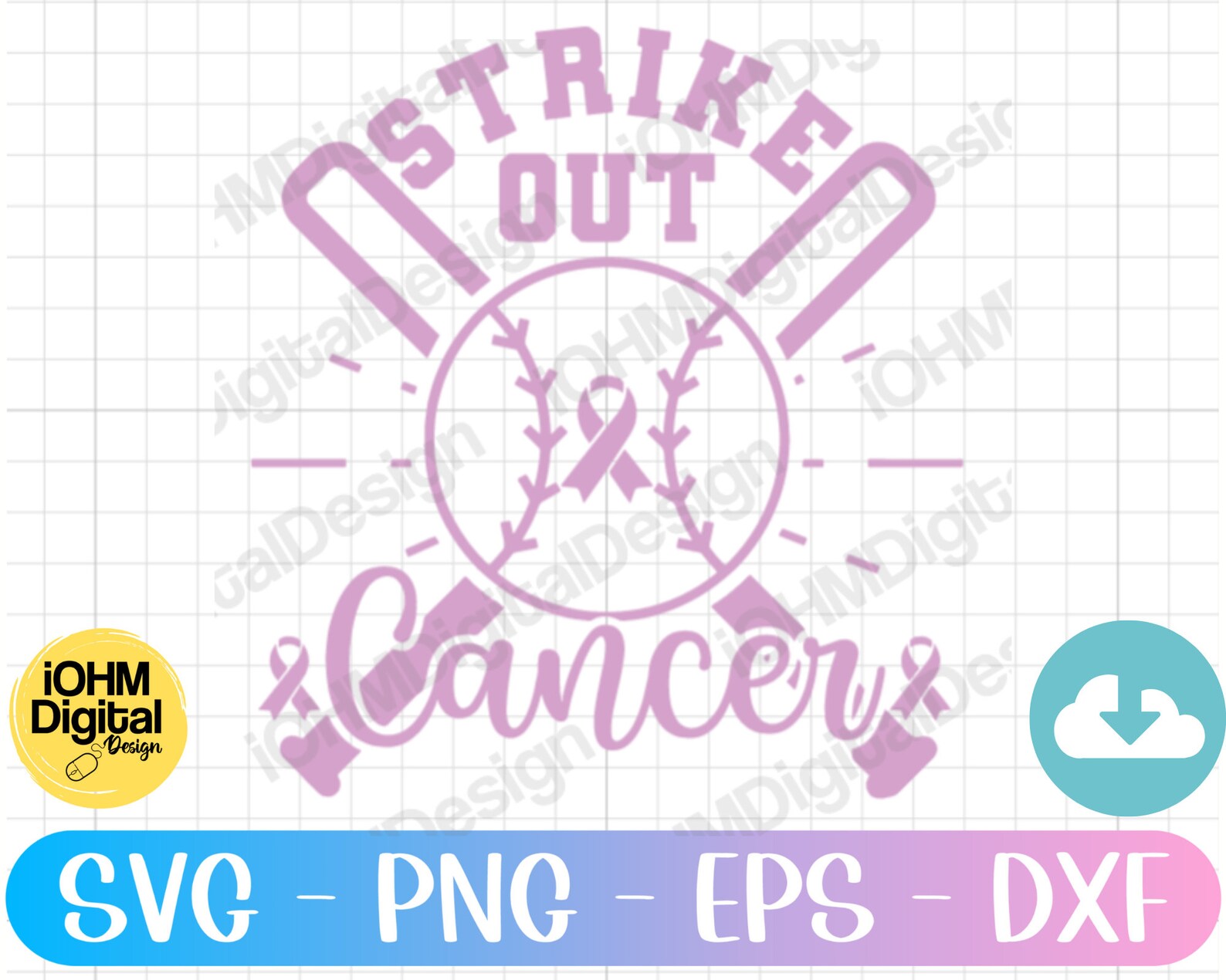 Strike Out Cancer Svg Png Eps Dxf Cut File Cancer Survivor - Etsy